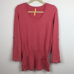 Lole | Sweaters | Lol Peplum Drop Waist Roll Tab Sweater | Poshmark